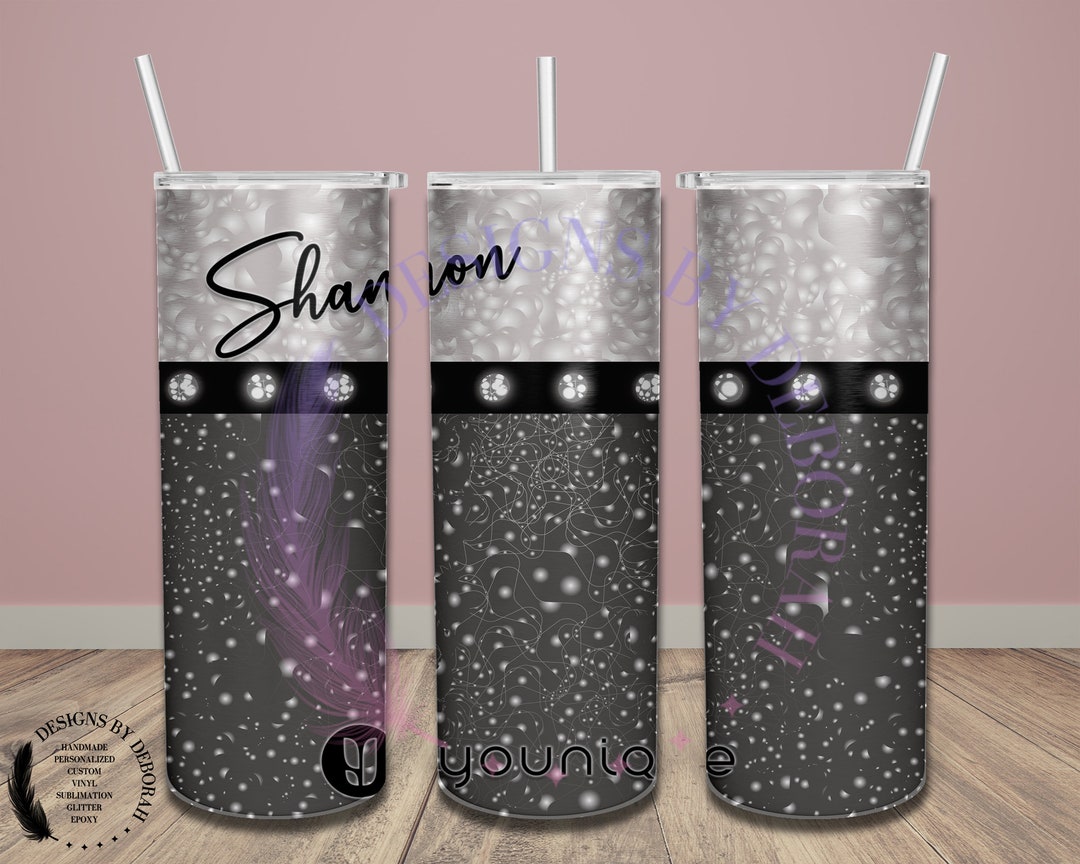 Younique 2022 Logo Grey Personalized Custom 20 Oz Skinny Sublimated ...