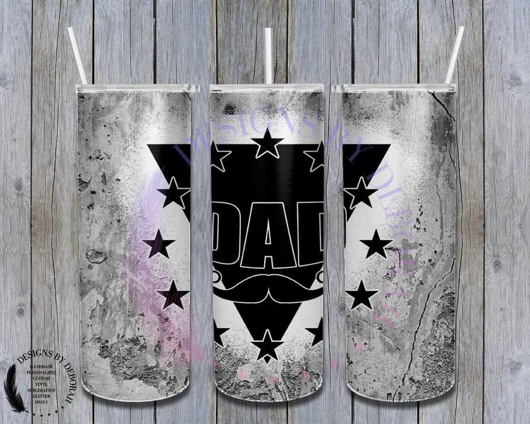 Star Stache Dad 20 Oz Skinny Sublimation Tumbler Father's Day Gift ...