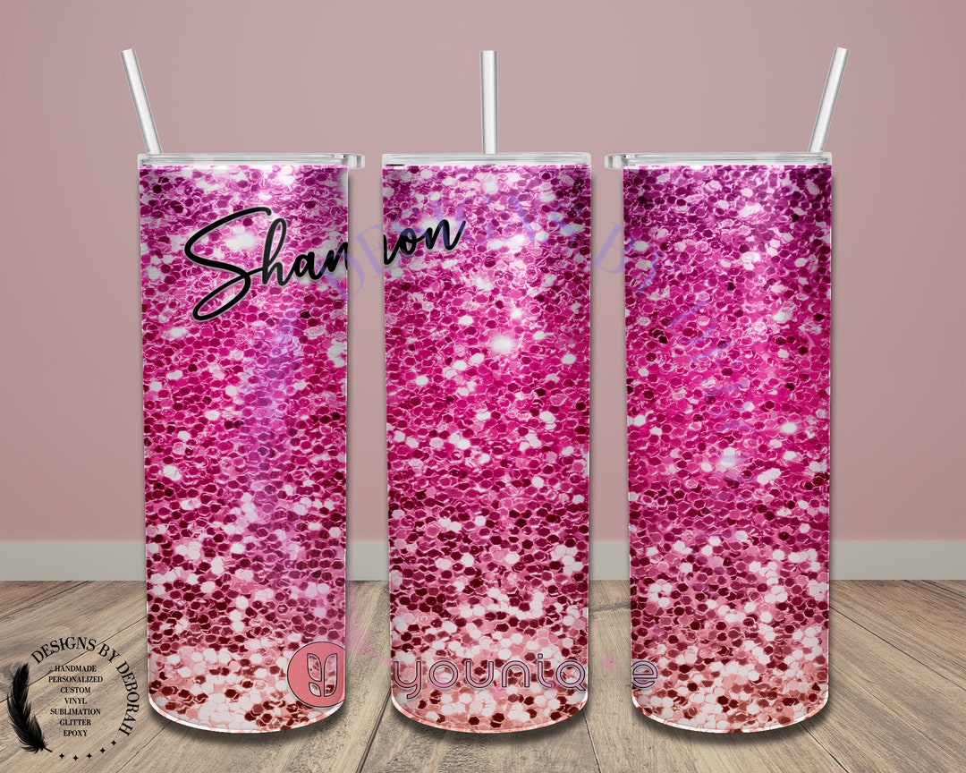 Younique 2022 Pink Logo Personalized Custom 20 Oz Skinny Sublimated ...