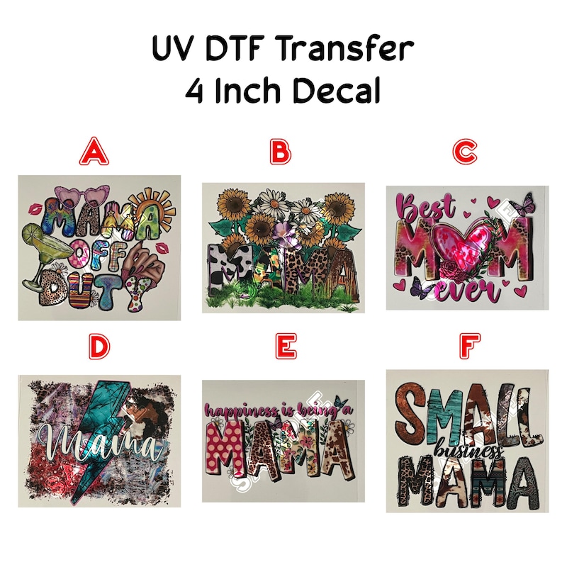 4 Inch Mama Decal - Etsy