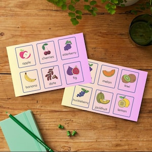 Flash Card Fruits for Kids and Toddlers Learning Source Fruits Names ...