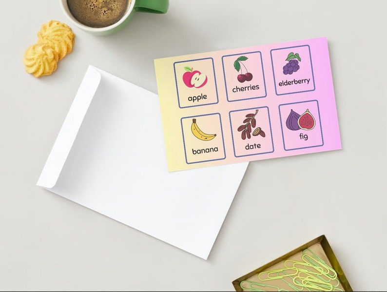 Flash Card Fruits for Kids and Toddlers Learning Source Fruits Names ...