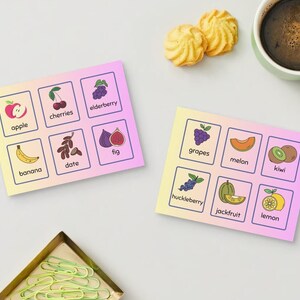 Flash Card Fruits for Kids and Toddlers Learning Source Fruits Names ...