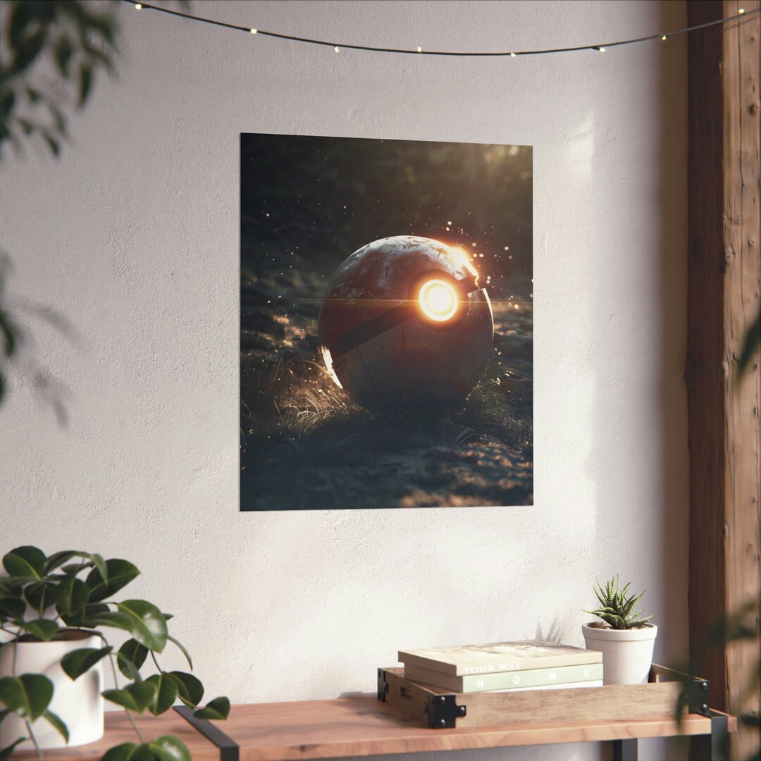 Realistic Pokeball Poster - Etsy