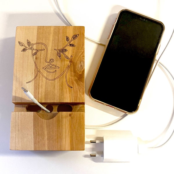 Wood Phone Stand - Etsy