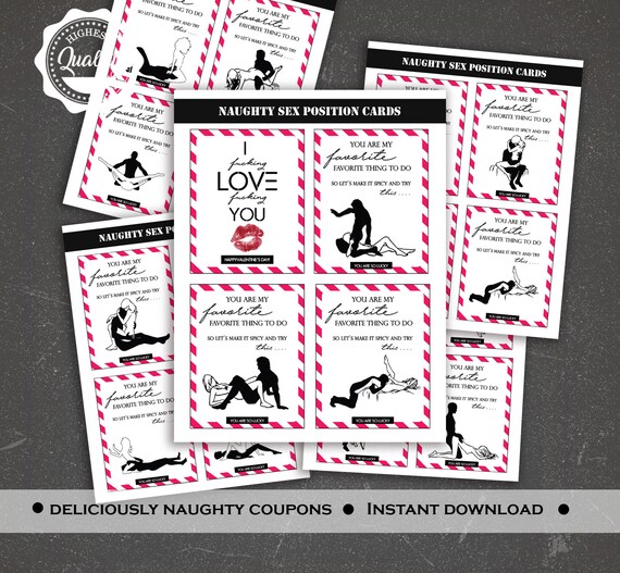 Printable Sex Cards Sexy Cards Sex Positions Cards Instant Etsy Australia