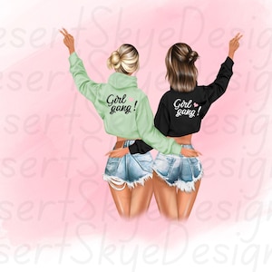 Personalized Digital Design: Besties With Matching Shirts - Etsy