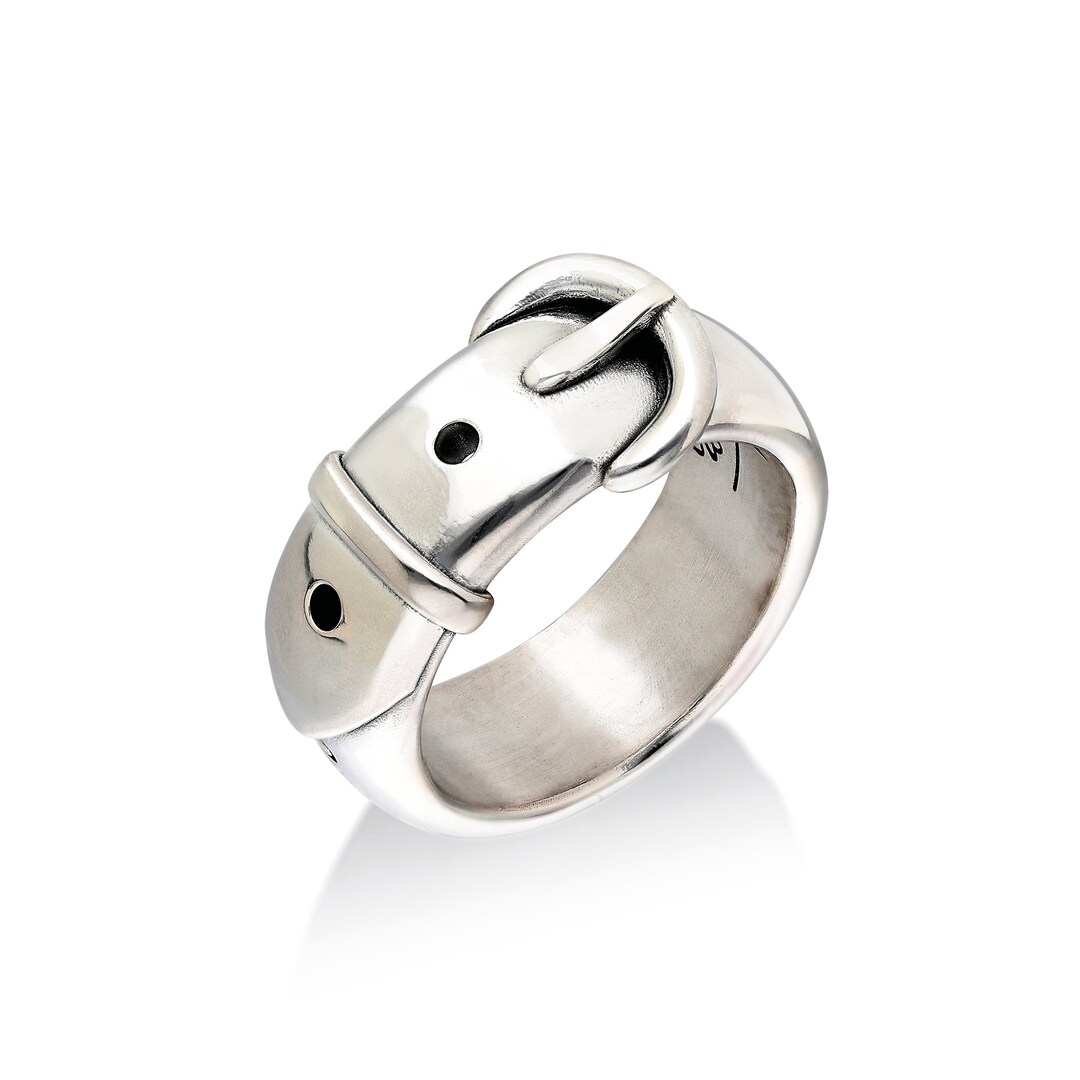 Sterling Silver Belt Ring: Handmade Unisex Gift - Etsy