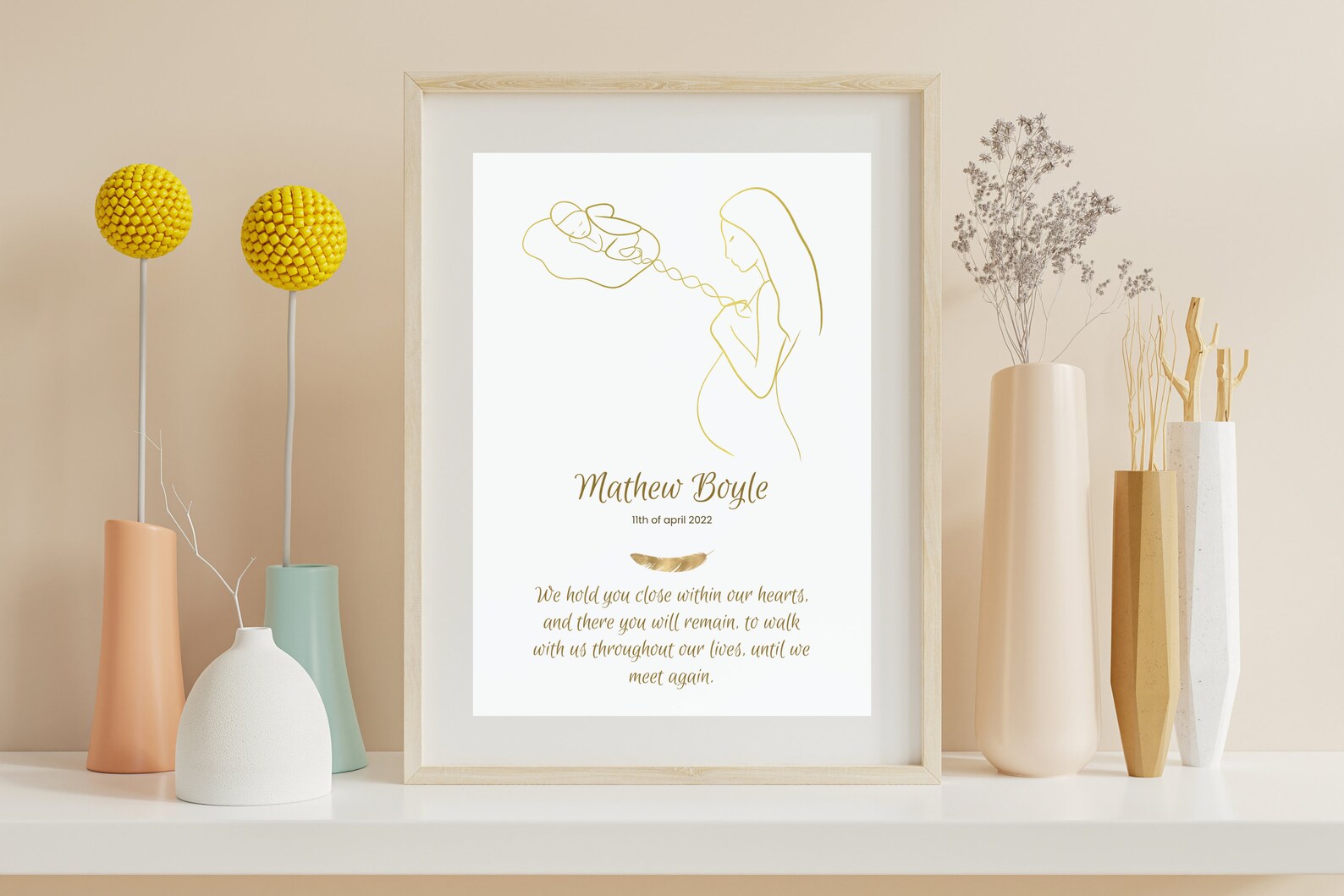 Print Baby Memorial Wall Decor. Personalized Art baby Heaven Infant ...