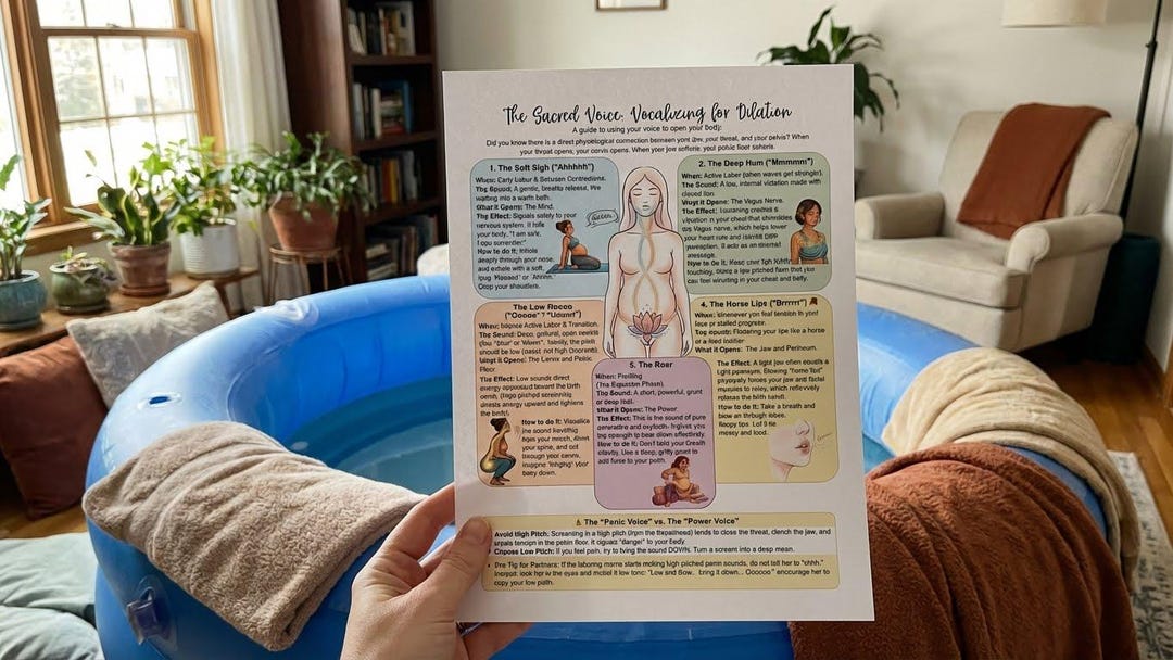 Vocalization for Birth: Doula Handout & Mobile Guide (editable Canva ...