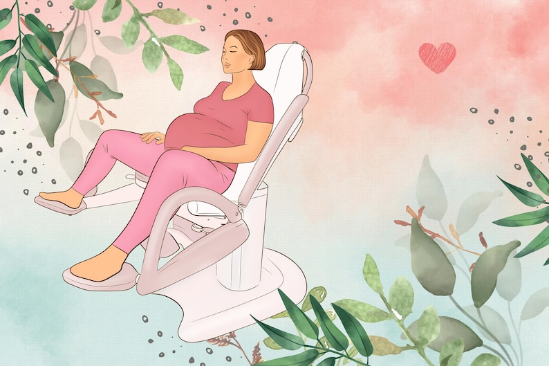 Labor and Delivery Positions. Labour and Natural Birth Digital Posters ...