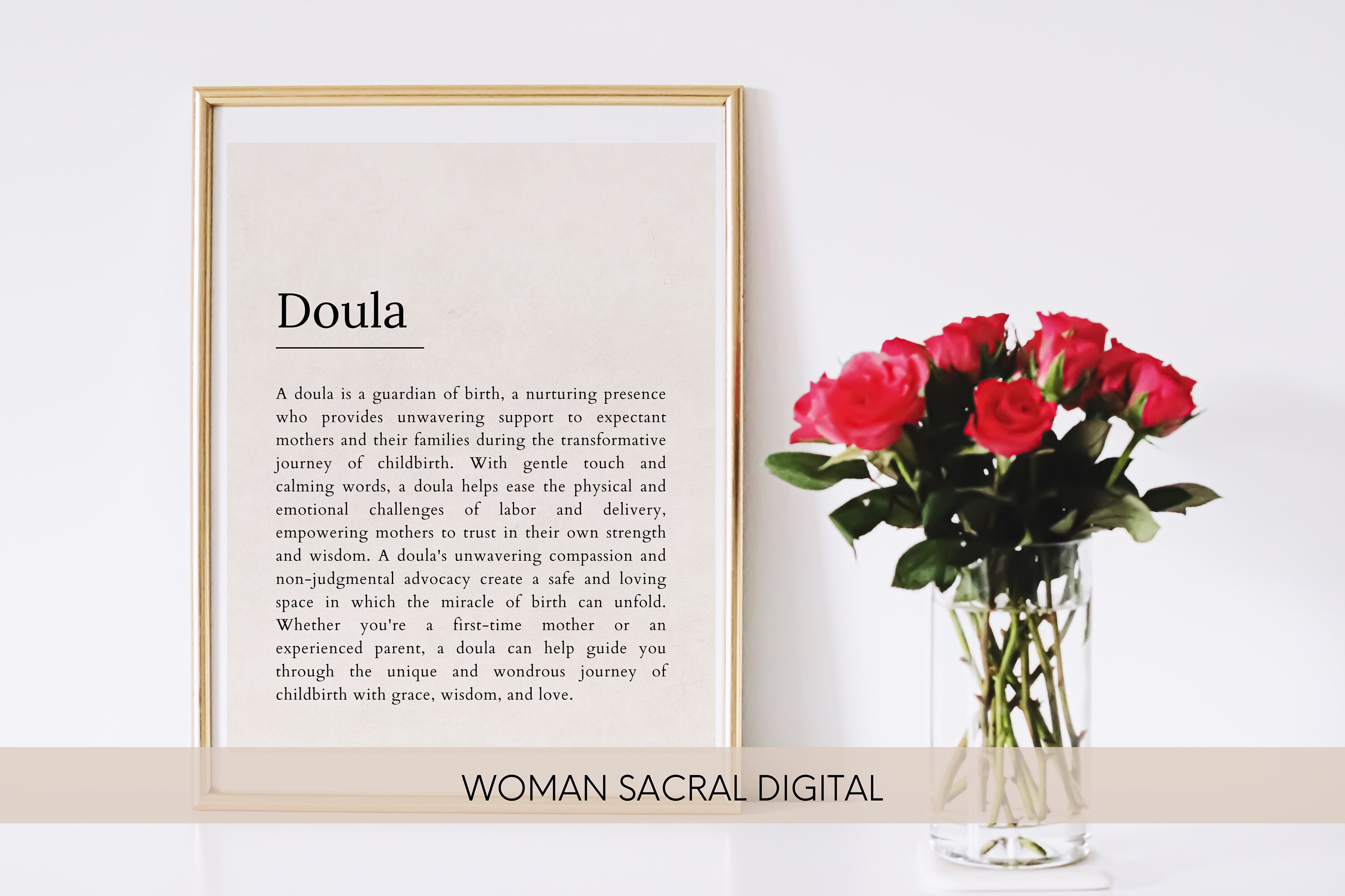 Doula Definition Printable Wall Art. Editable Gift for Doula. - Etsy
