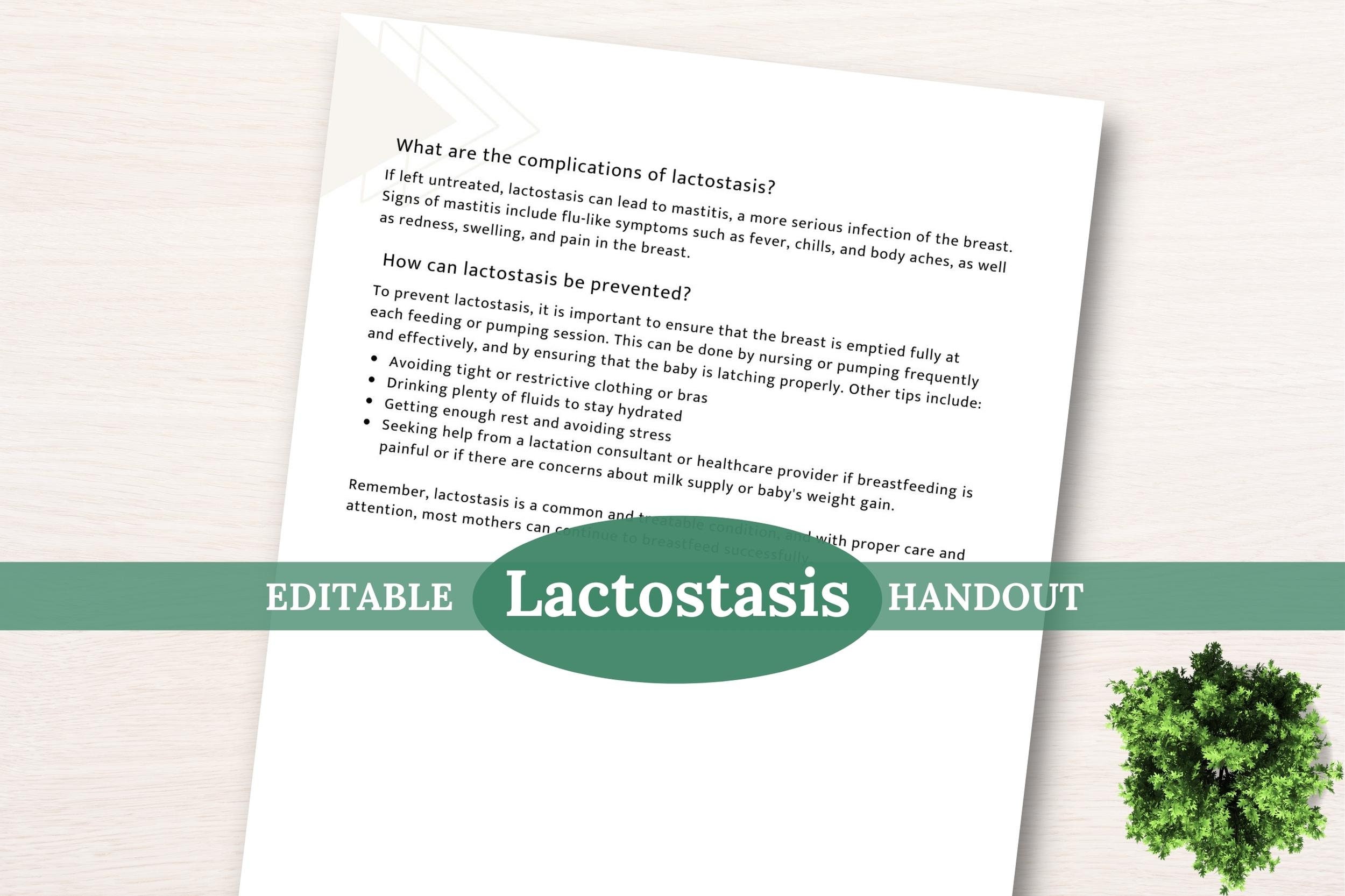 Breastfeeding Support: Digital Handout lactostasis, Breastfeeding ...