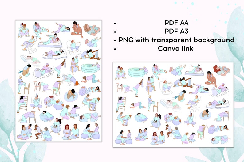 Labor and Delivery Positions. Labour and Natural Birth Tree Digital ...