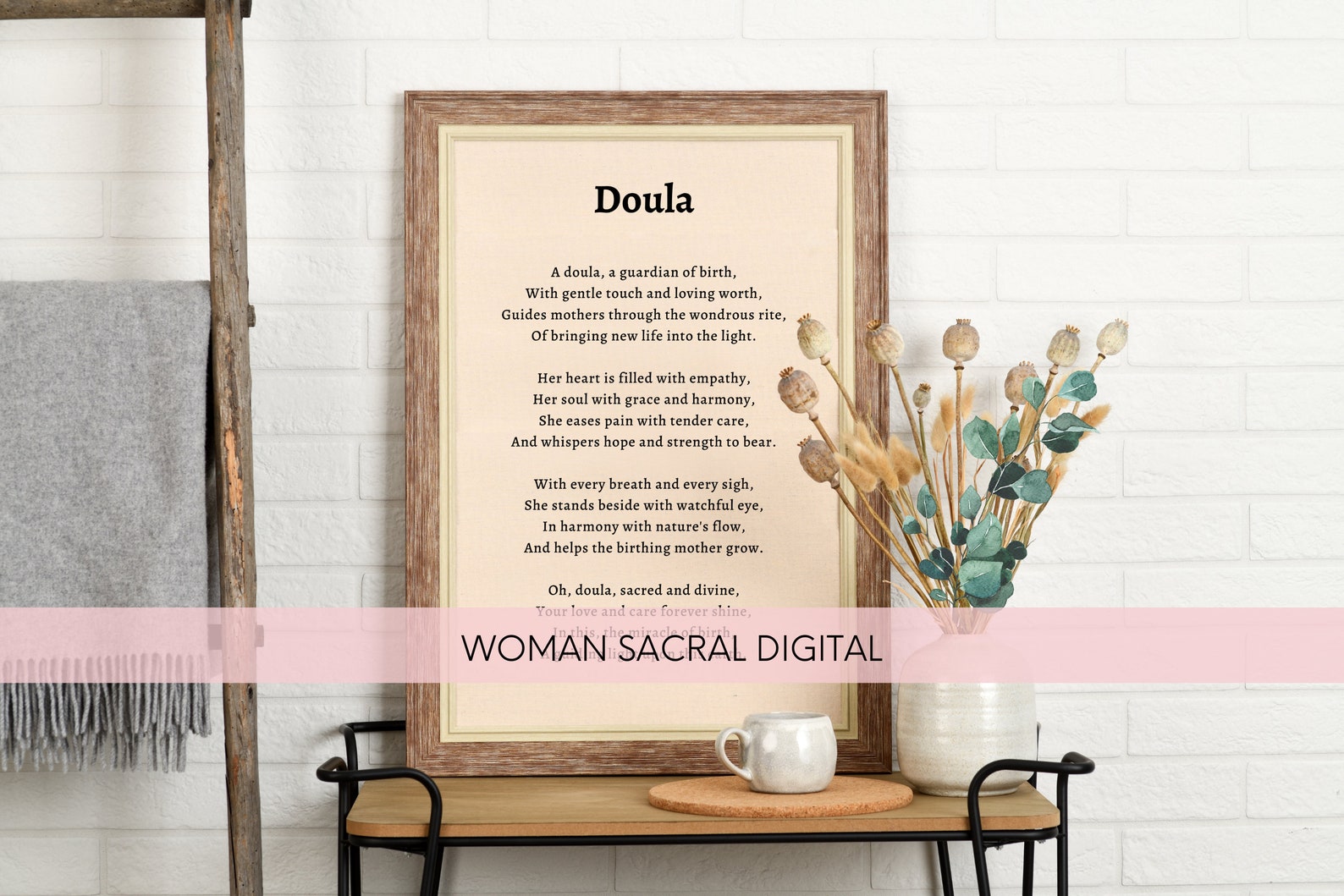 Beautiful Doula Poem Poster: Celebrate the Power of Birth. Editable ...