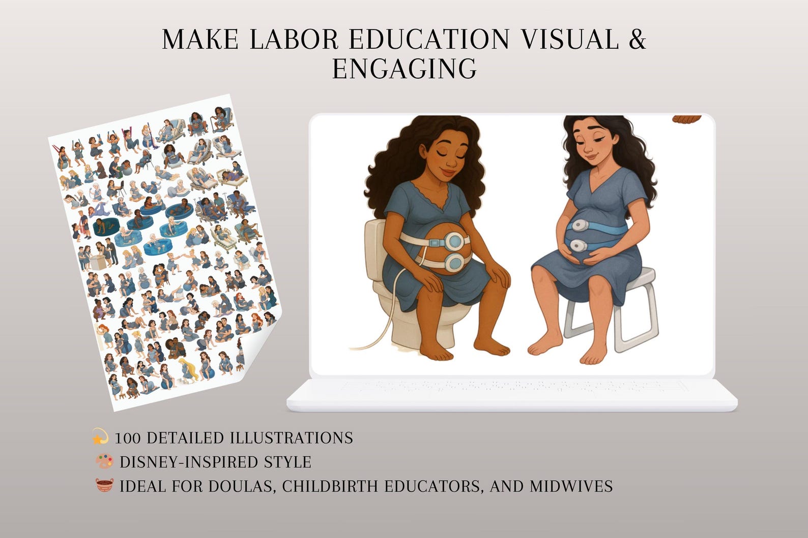 100 Birth Positions PNG Labor Poses, Labor and Delivery Positions ...