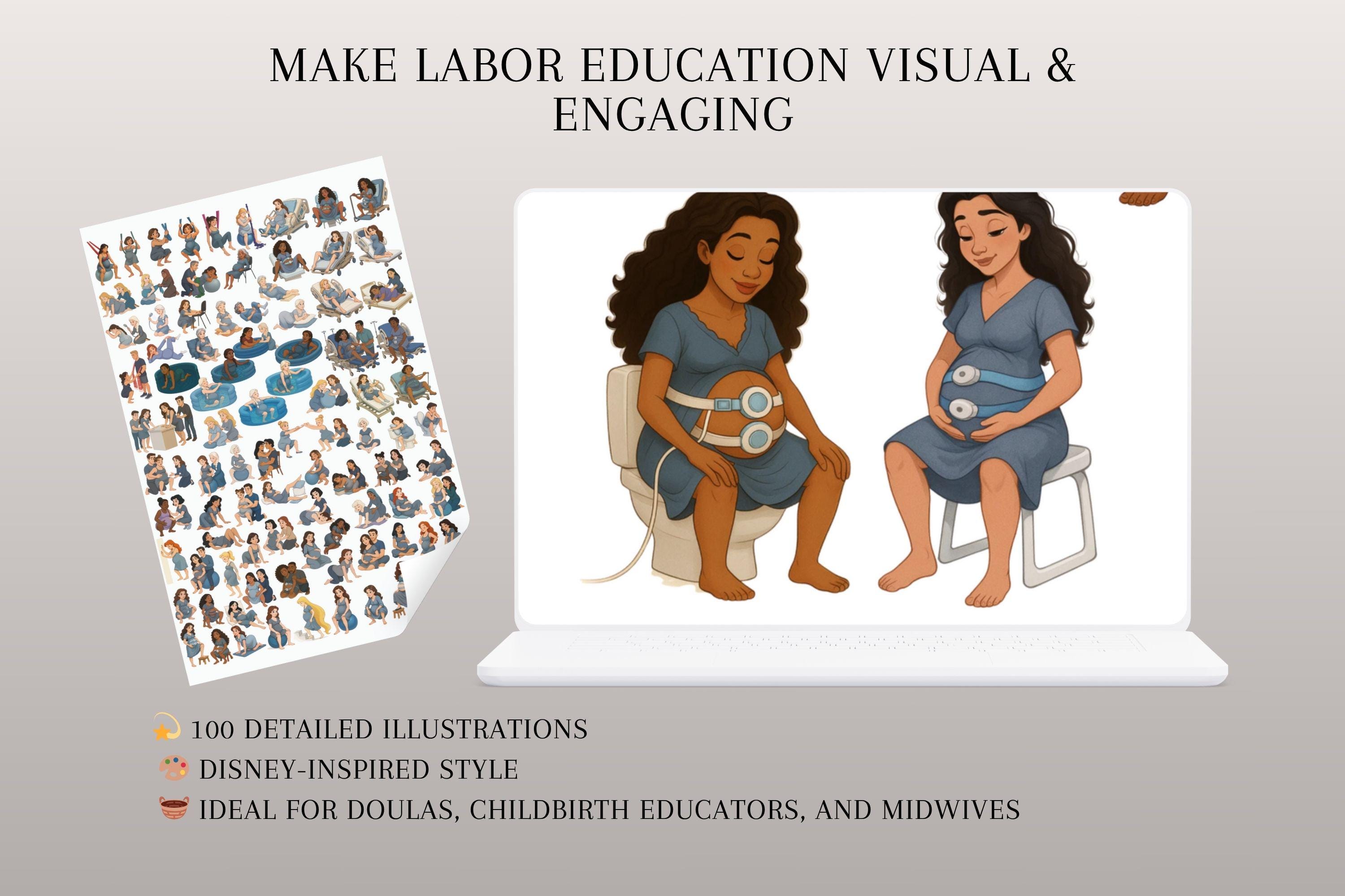 100 Birth Positions PNG Labor Poses, Labor and Delivery Positions ...