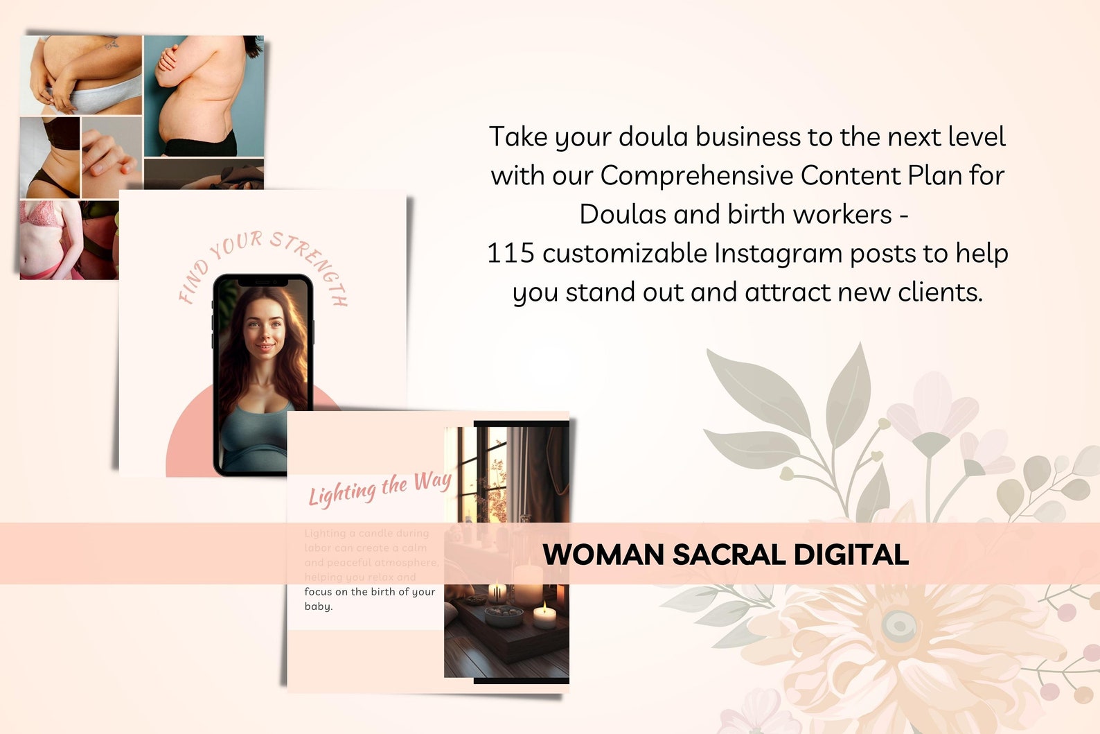 Doulas Instagram Facebook 115 Posts With Content Plan Birth - Etsy