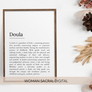 Doula Definition Printable Wall Art. Editable Gift for Doula. Doula ...