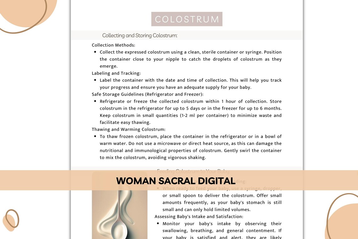 The Essential Guide to Colostrum Harvesting Editable Digital - Etsy