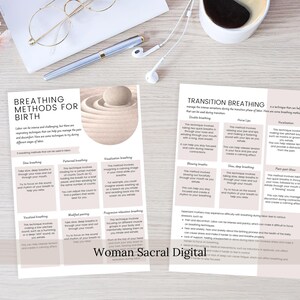 Breathing Techniques for Labor and Birth Poster for Doulas, Birth ...