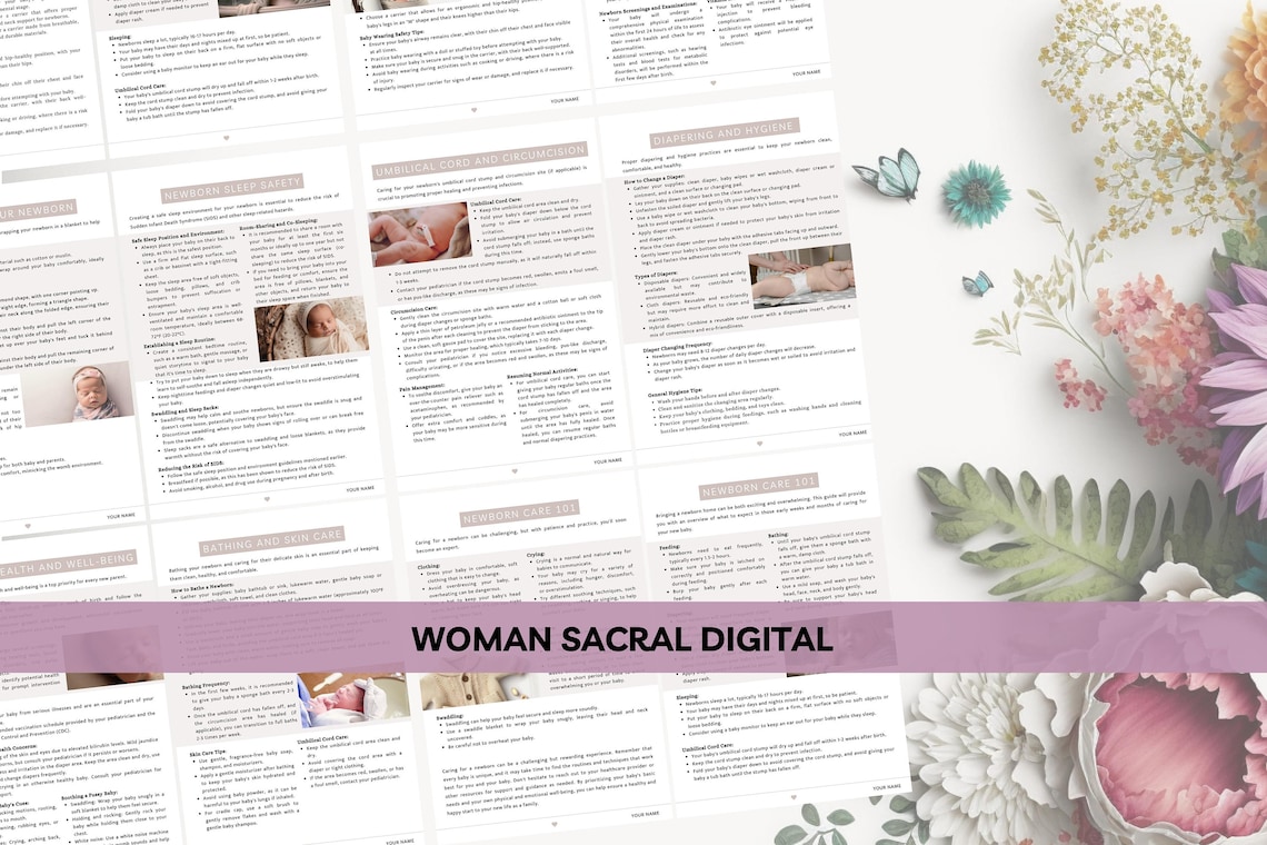 New Parent Essential Handouts Bundle: Expert Care Tips for Your Newborn ...