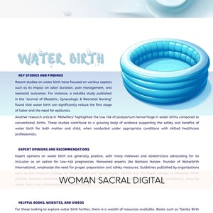 Ultimate Water Birth Digital Handout Kit Comprehensive Guide, Poster ...
