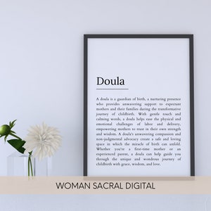 Doula Definition Printable Wall Art. Editable Gift for Doula. Doula ...