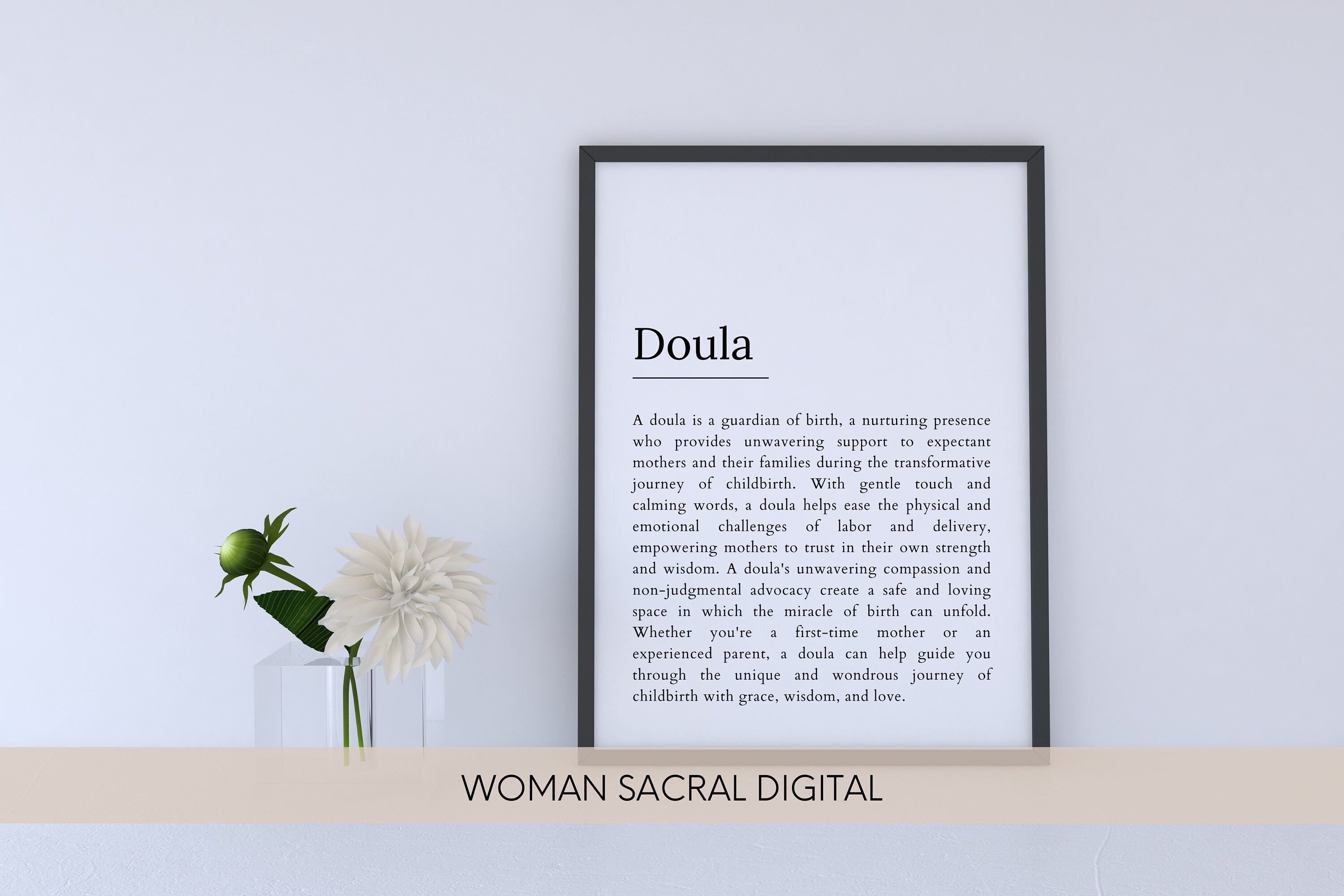 Doula Definition Printable Wall Art. Editable Gift for Doula. Doula ...