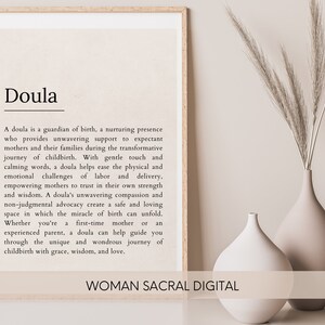 Doula Definition Printable Wall Art. Editable Gift for Doula. Doula ...