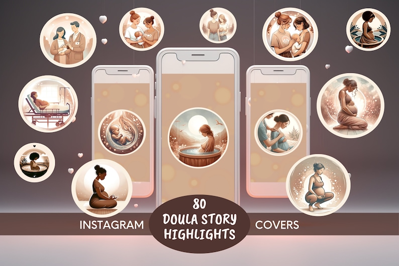 80 Chic Instagram Highlight Covers for Doulas, Birth Workers, and Midwives | Minimalist ...