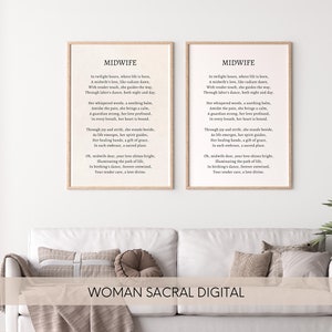 Digital Editable "love Divine" Midwife Poem, Personalized Gift, Nursery ...