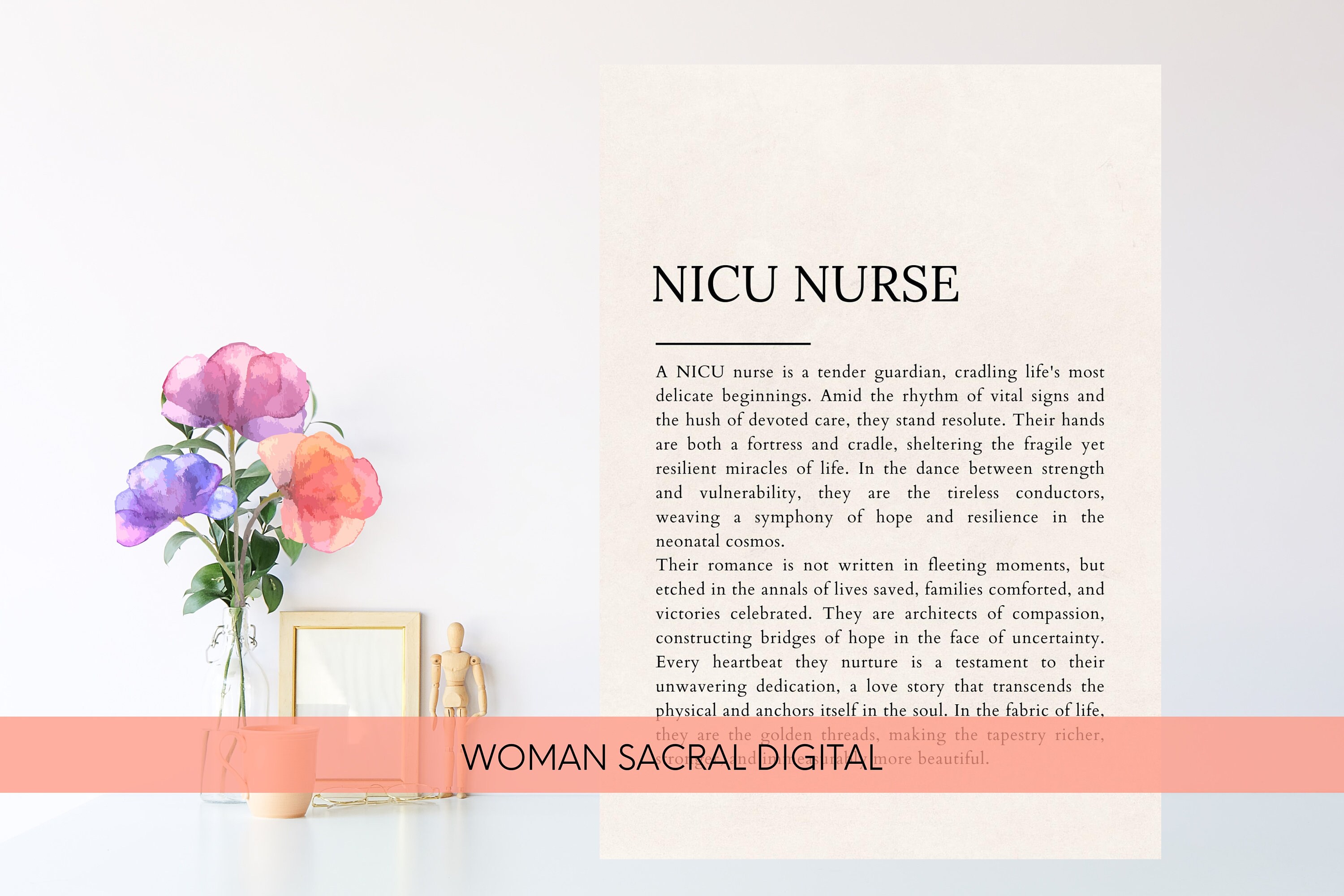 Guardian of Beginnings: Inspirational NICU Nurse Definition Digital ...