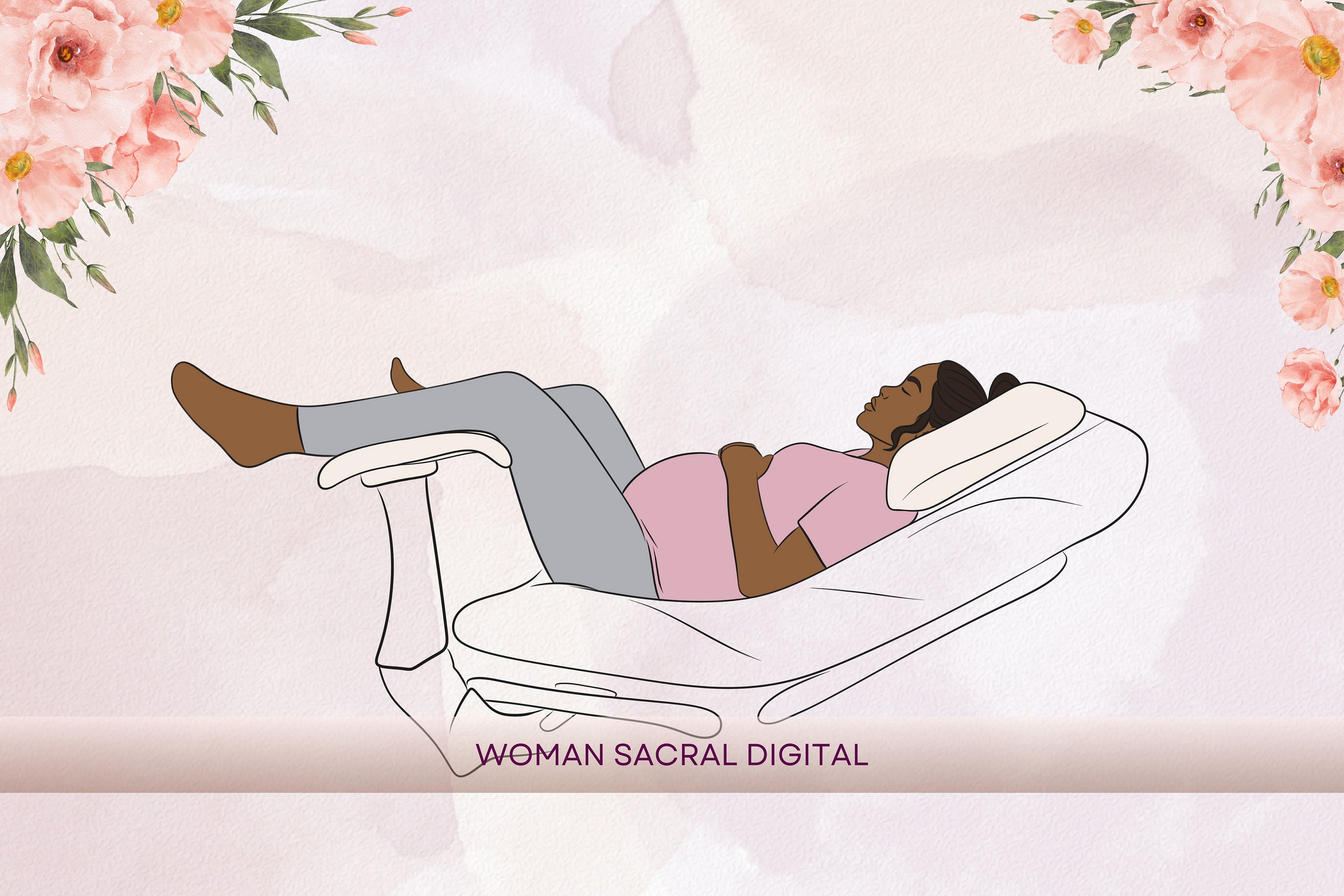 75 Labor and Delivery Positions PNG. Labour and Natural Birth Digital ...