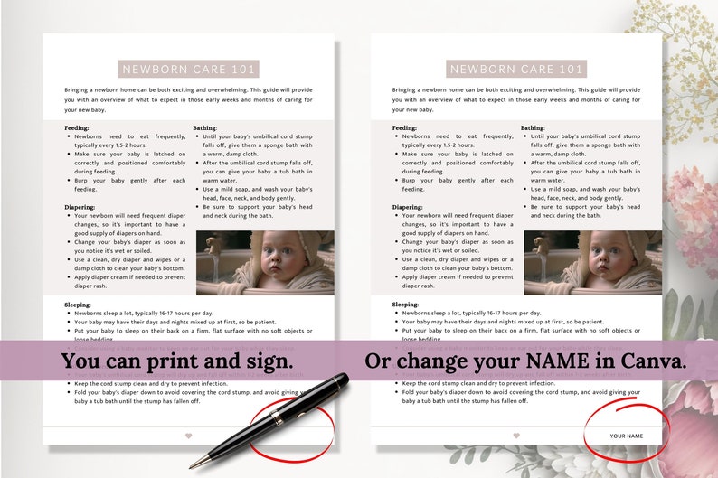New Parent Essential Handouts Bundle: Expert Care Tips for - Etsy