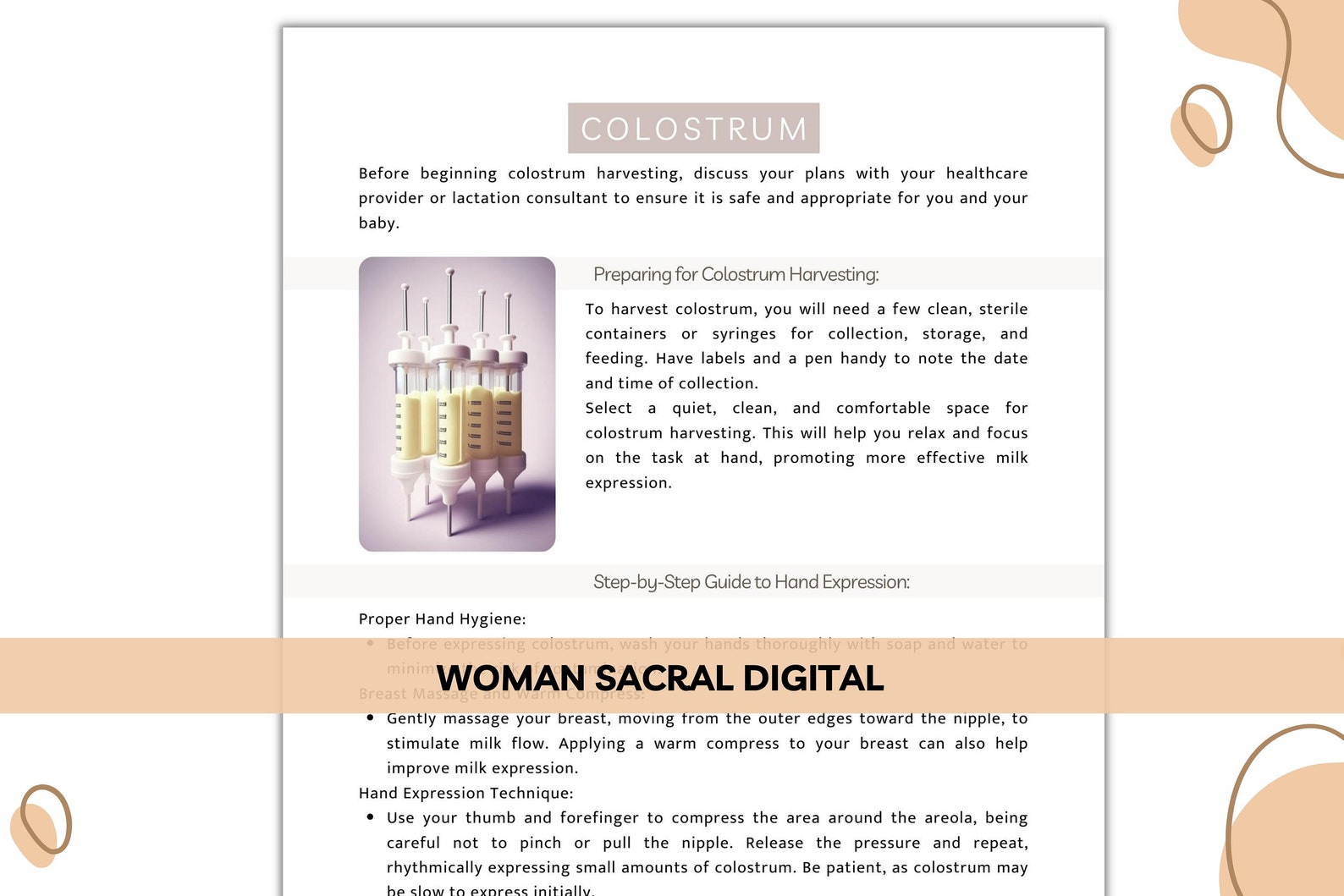 The Essential Guide to Colostrum Harvesting Editable Digital - Etsy