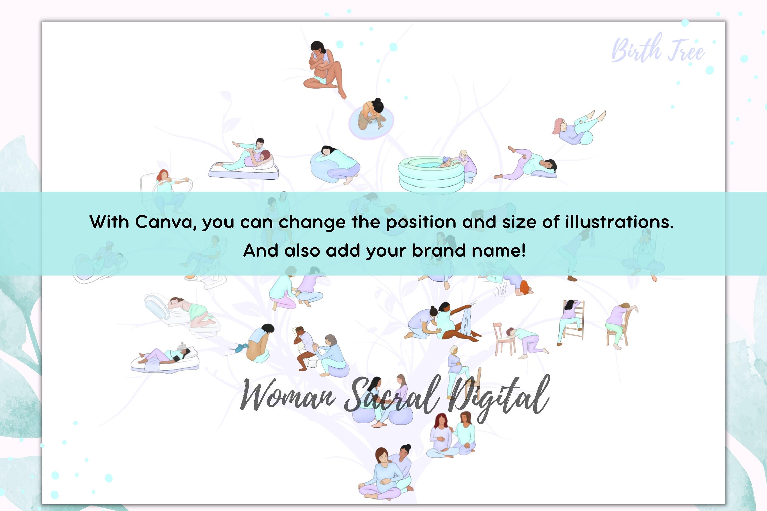 Labor and Delivery Positions. Labour and Natural Birth Tree Digital ...