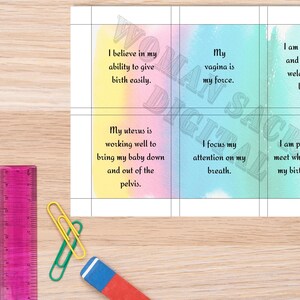 Birth Affirmation Cards. 101 Printable Labor and Delivery Affirmations ...