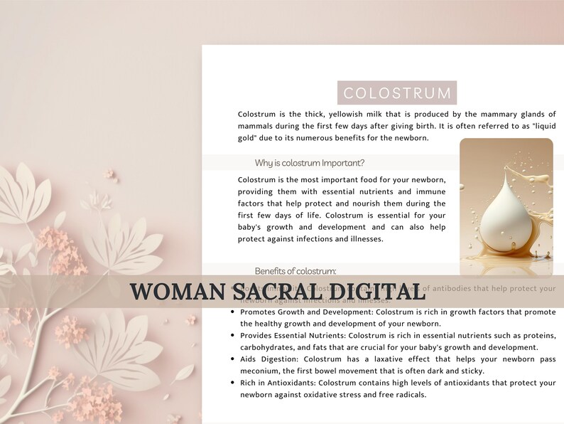 Colostrum: the Essential First Food for Your Newborn - Handout for ...