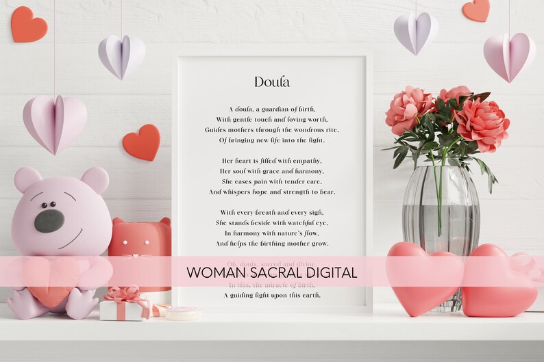 Beautiful Doula Poem Poster: Celebrate the Power of Birth. Editable ...