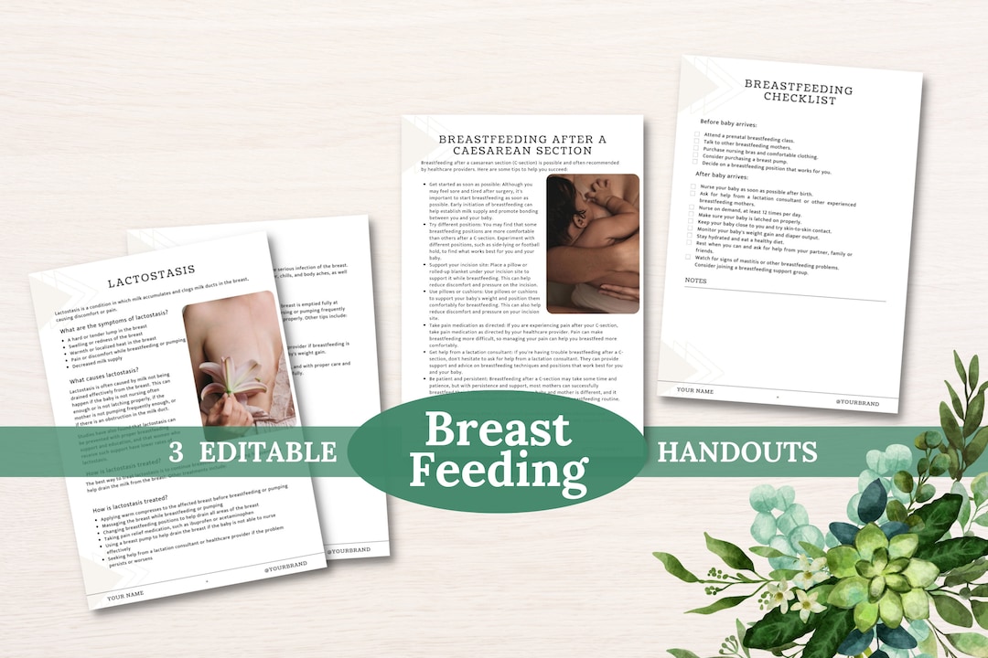 Breastfeeding Support: Digital Handout (lactostasis, Breastfeeding ...