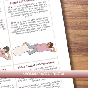 Labor and Delivery Positions Flashcards, Digital Cards With Child Birth ...