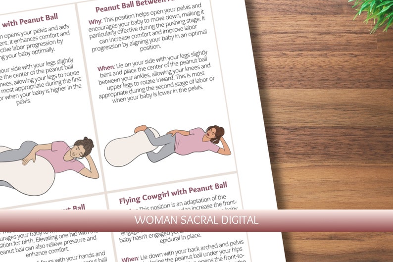 Labor and Delivery Positions Flashcards, Digital Cards With Child Birth ...