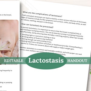 Breastfeeding Support: Digital Handout (lactostasis, Breastfeeding ...