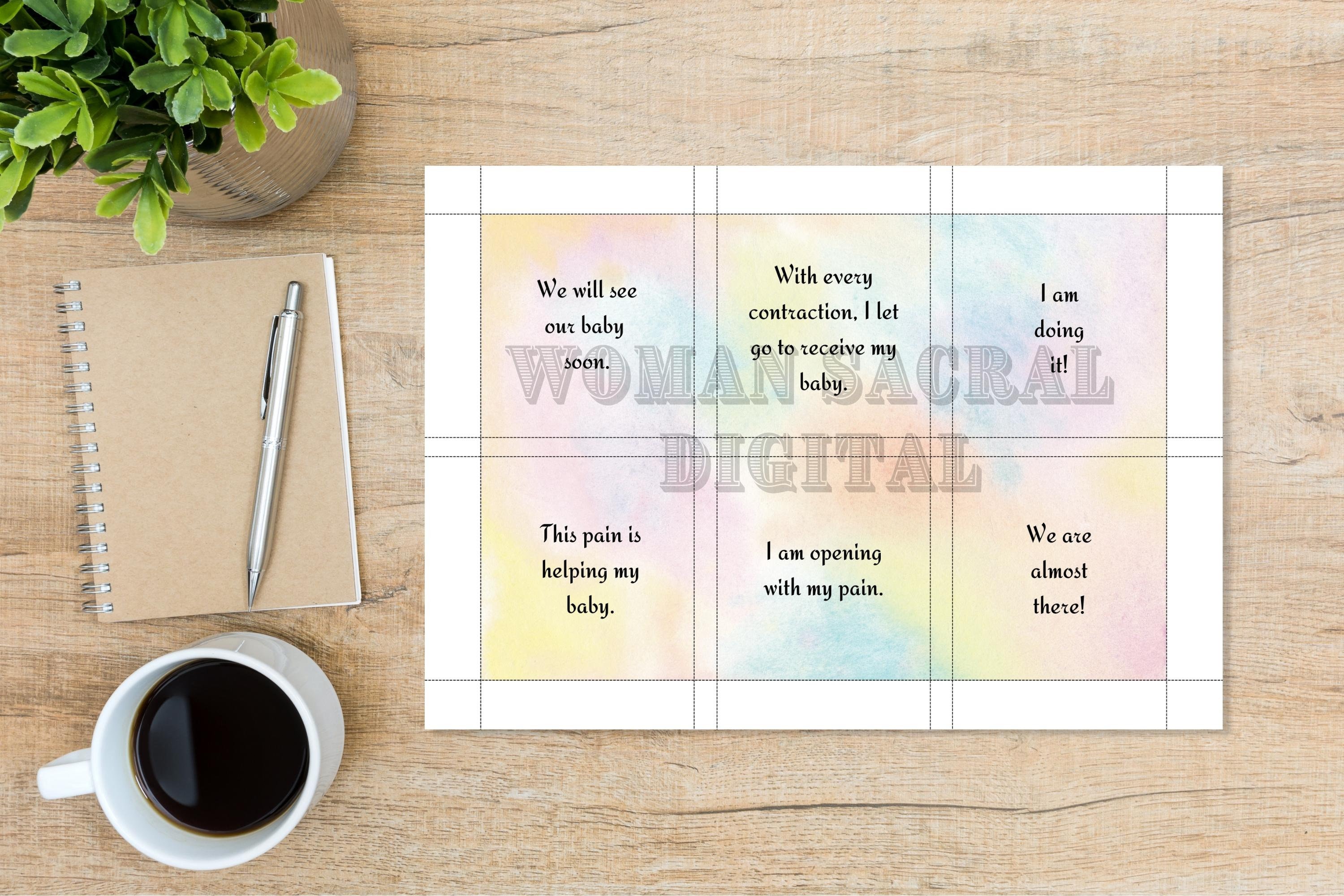 Birth Affirmation Cards. 101 Printable Labor and Delivery Affirmations ...