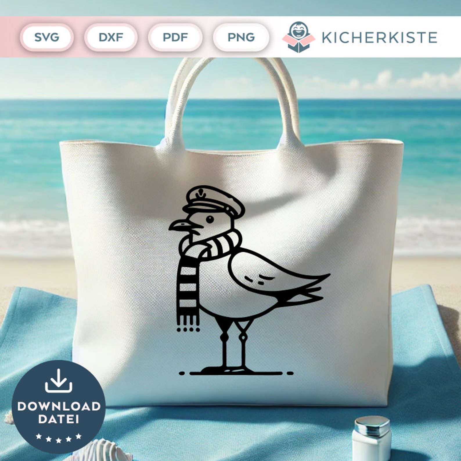 Möwe Plotterdatei Meer SVG PNG Deutsche Schneidedatei Clipart Möwen Mit Hut Selbst Drucken ...