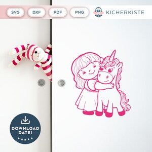 Bundle Plotterdatei Einhörner SVG PNG Deutsche Schneidedatei Clipart Einhorn selbst drucken ...