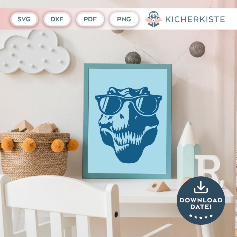 Bundle Plotterdatei Dinos SVG PNG Deutsche Schneidedatei Clipart Coole Dinosaurier Selbst ...