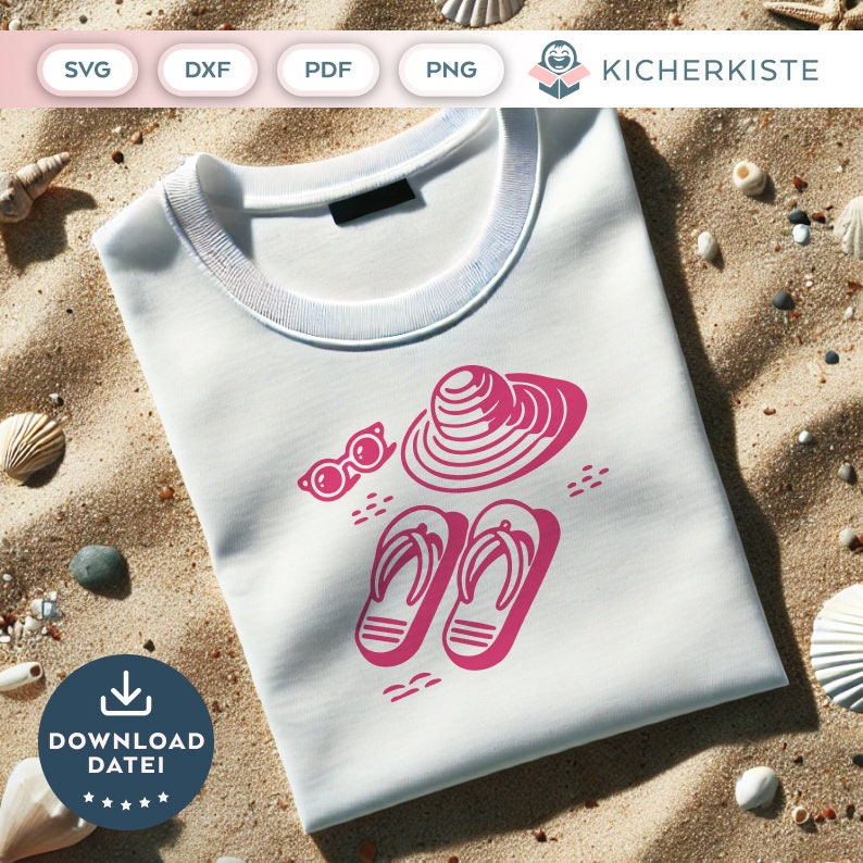 Plotterdatei Sommer am Meer SVG PNG Deutsche Schneidedatei Clipart Anker Sommer Meer selbst ...