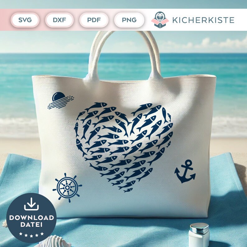 Plotterdatei Sommer am Meer SVG PNG Deutsche Schneidedatei Clipart Anker Sommer Meer selbst ...